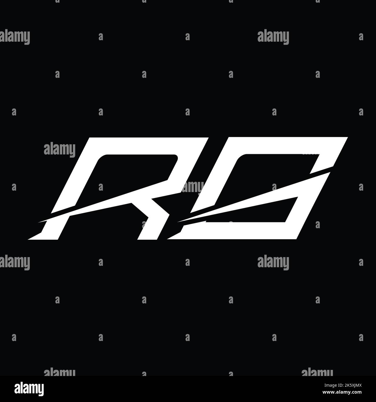 RG Logo monogram letter with slice style design template Stock Photo ...