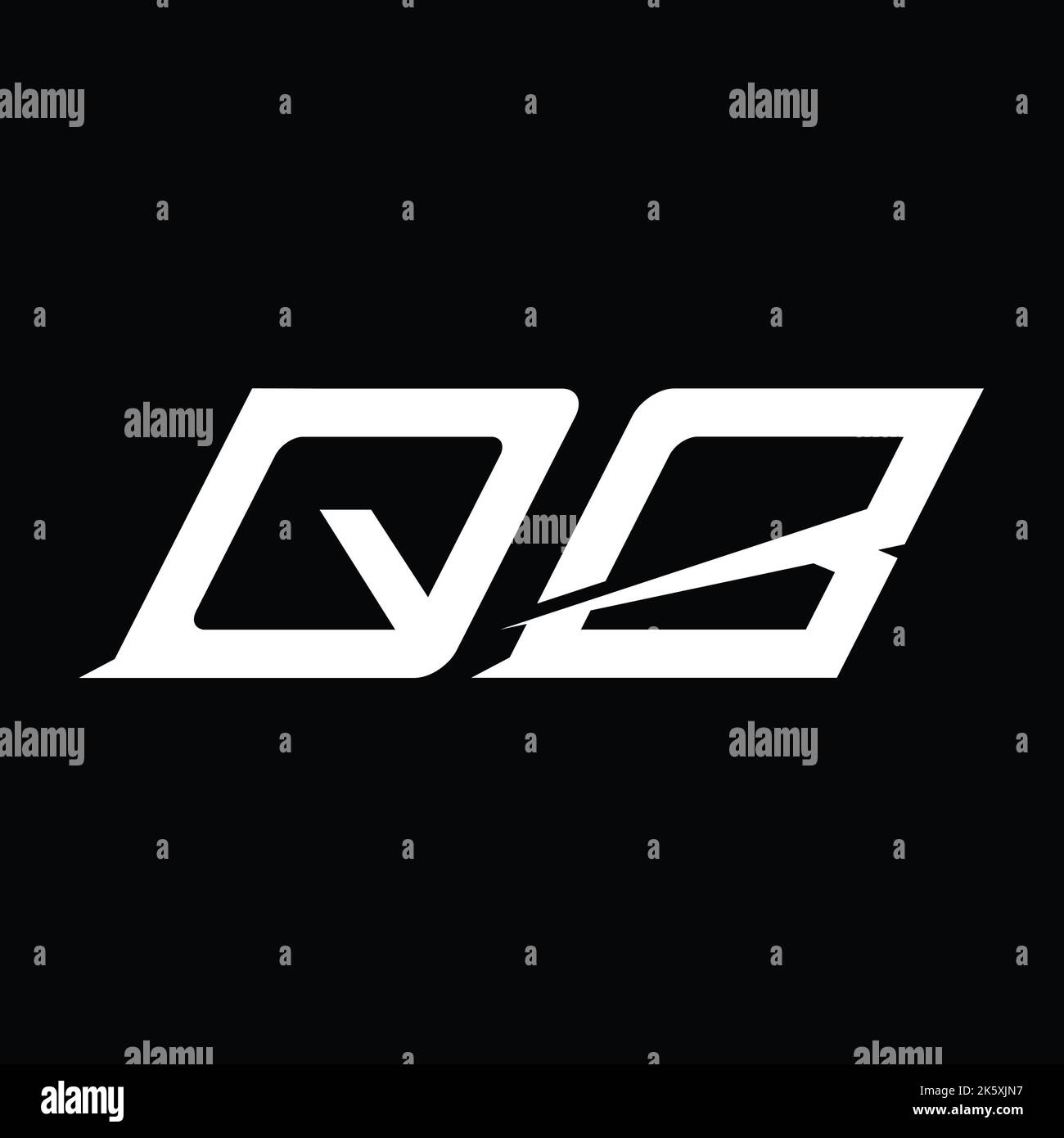 QB Logo monogram letter with slice style design template Stock Photo ...