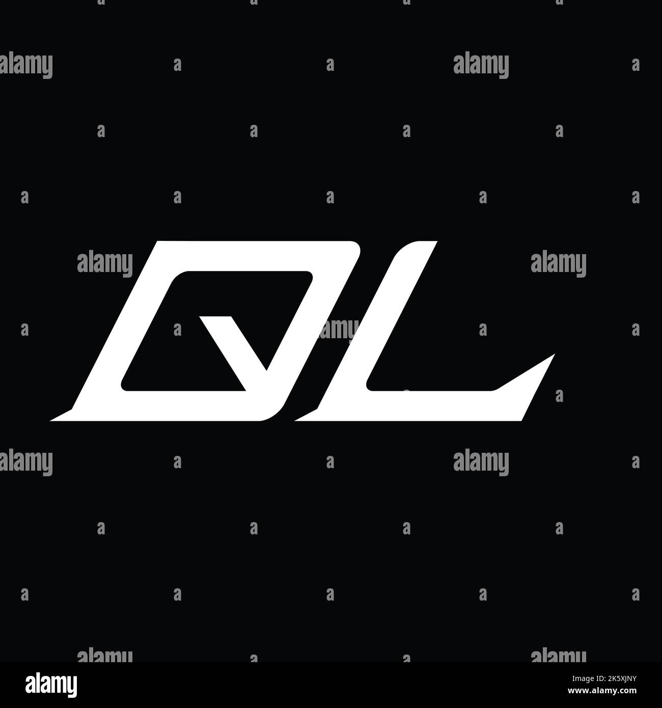 QL Logo monogram letter with slice style design template Stock Photo ...