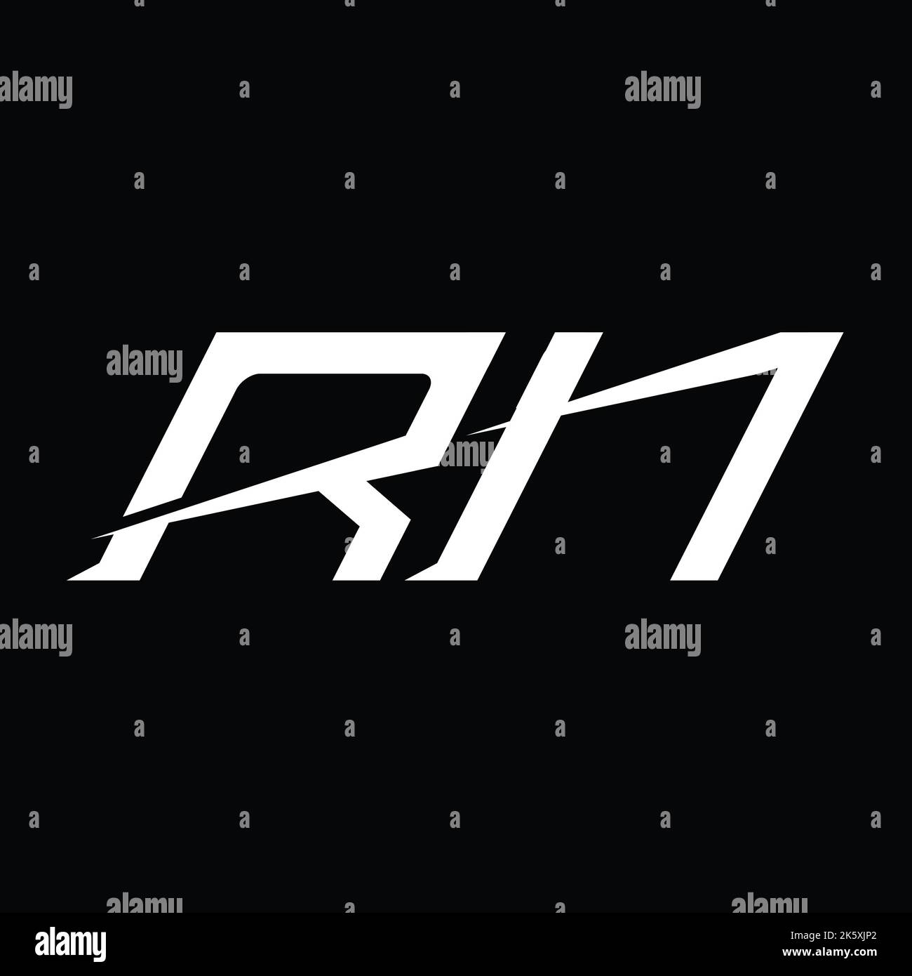 RN Logo monogram letter with slice style design template Stock Photo ...