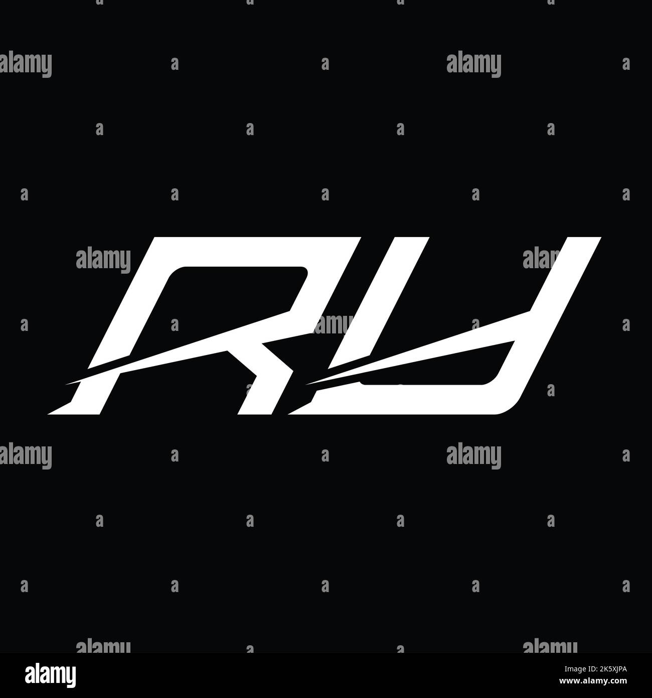 RY Logo monogram letter with slice style design template Stock Photo ...