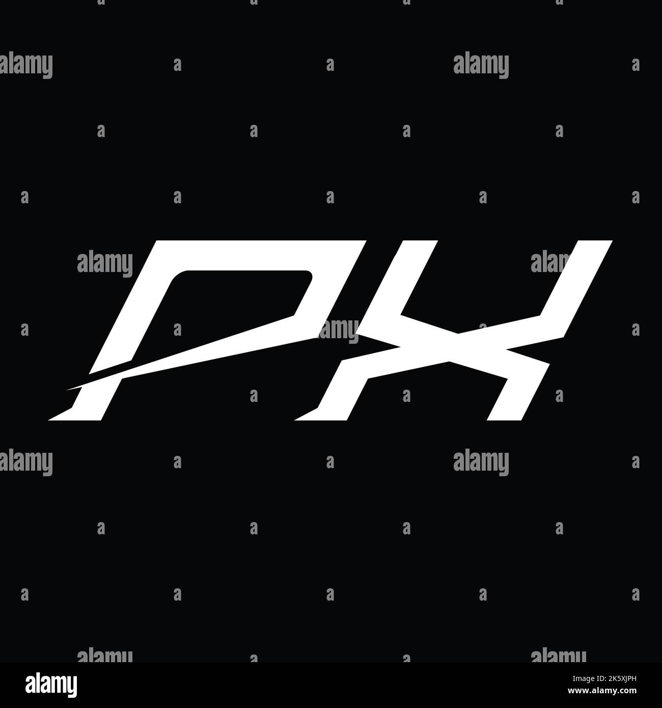 PX Logo monogram letter with slice style design template Stock Photo ...