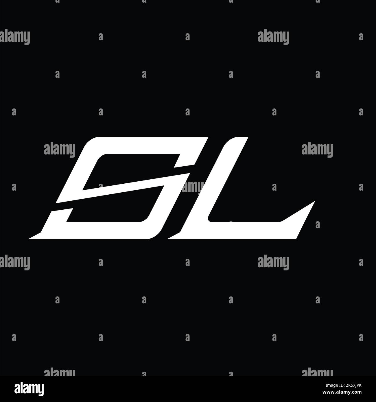 SL Logo monogram letter with slice style design template Stock Photo ...