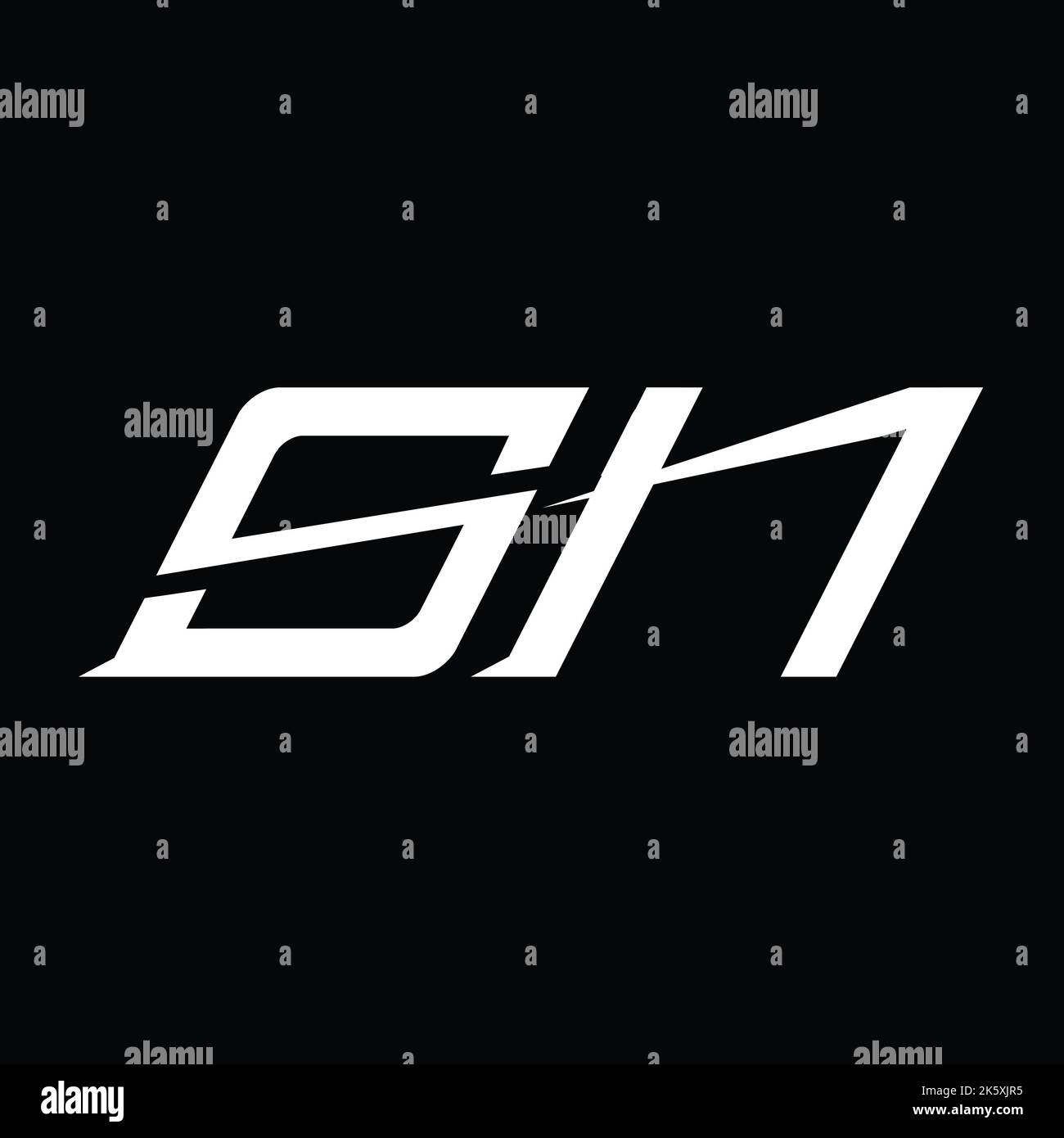SN Logo monogram letter with slice style design template Stock Photo ...
