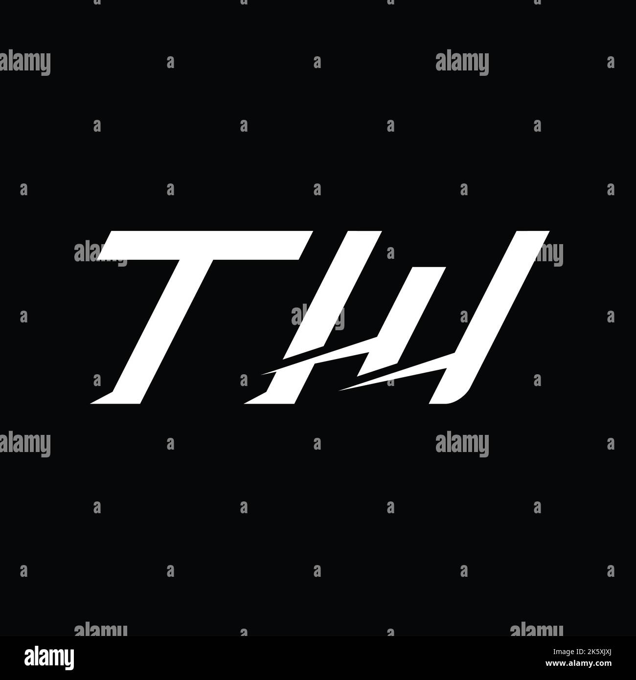 TW Logo monogram letter with slice style design template Stock Photo ...