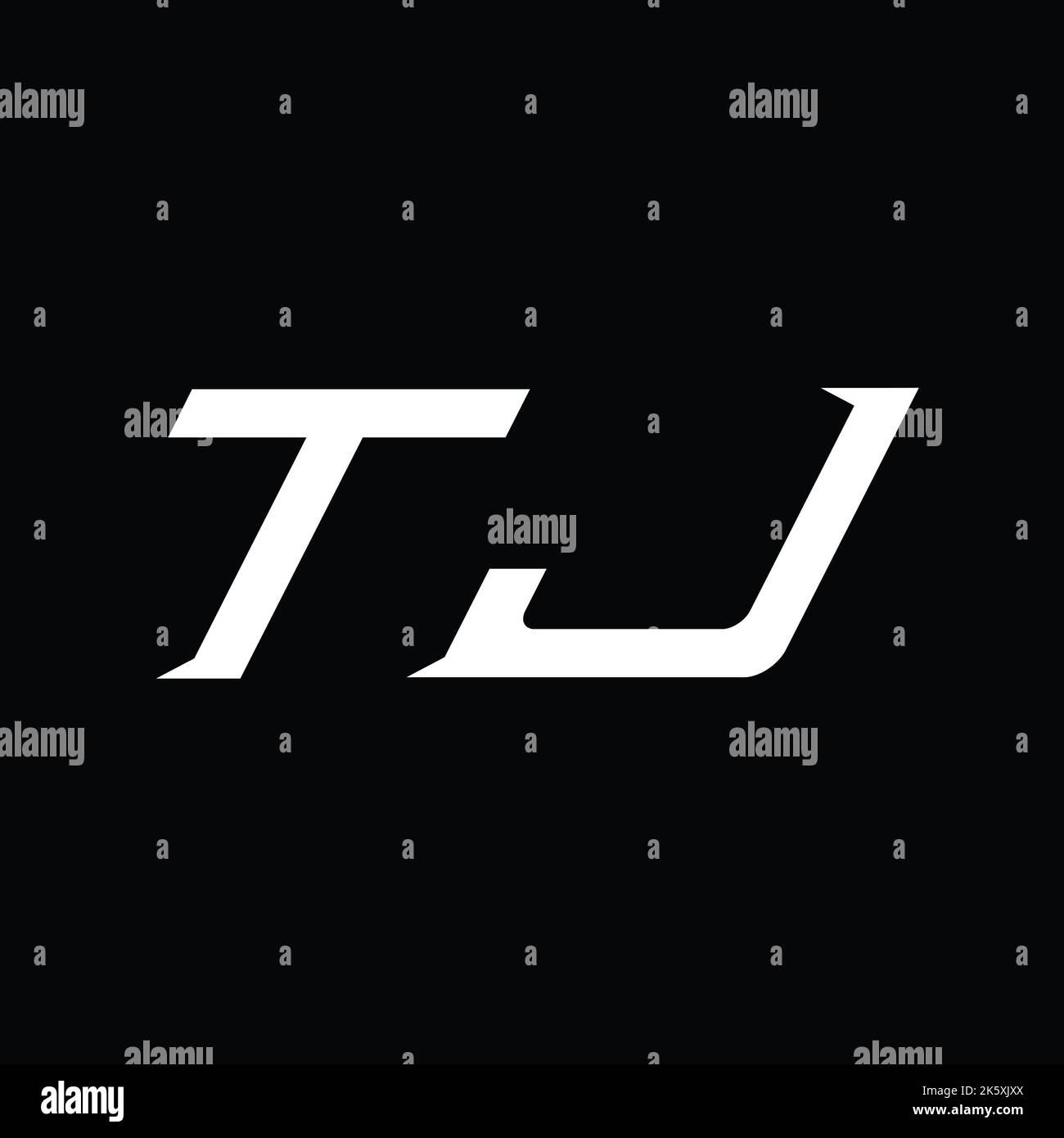 TJ Logo monogram letter with slice style design template Stock Photo - Alamy
