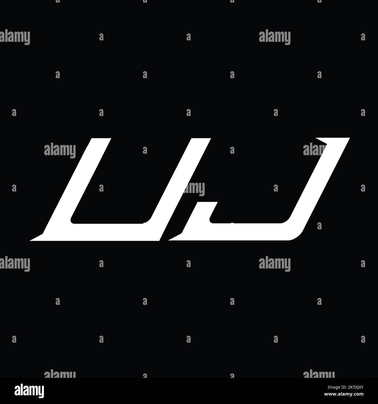 UJ Logo monogram letter with slice style design template Stock Photo ...