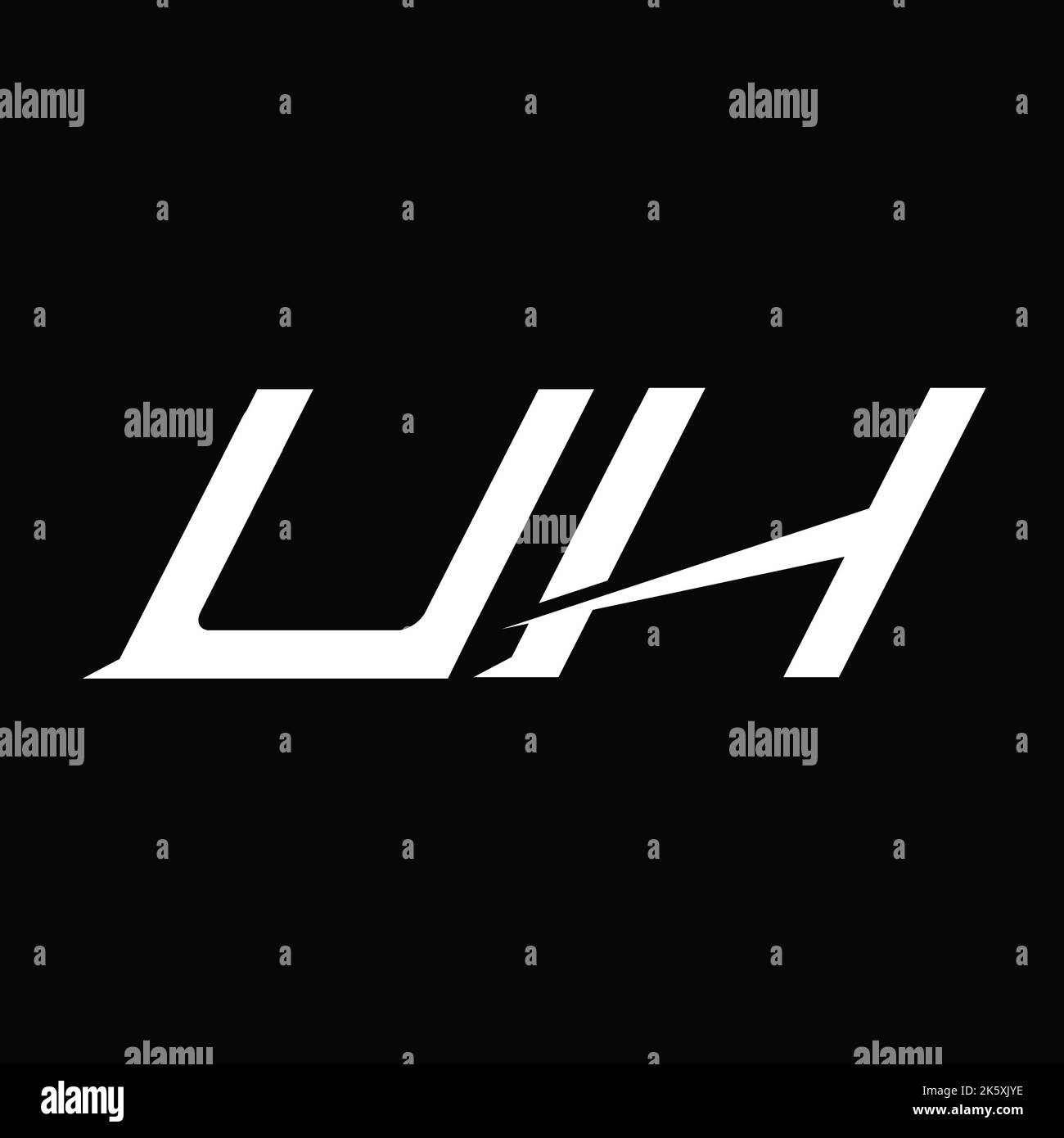 UH Logo monogram letter with slice style design template Stock Photo ...