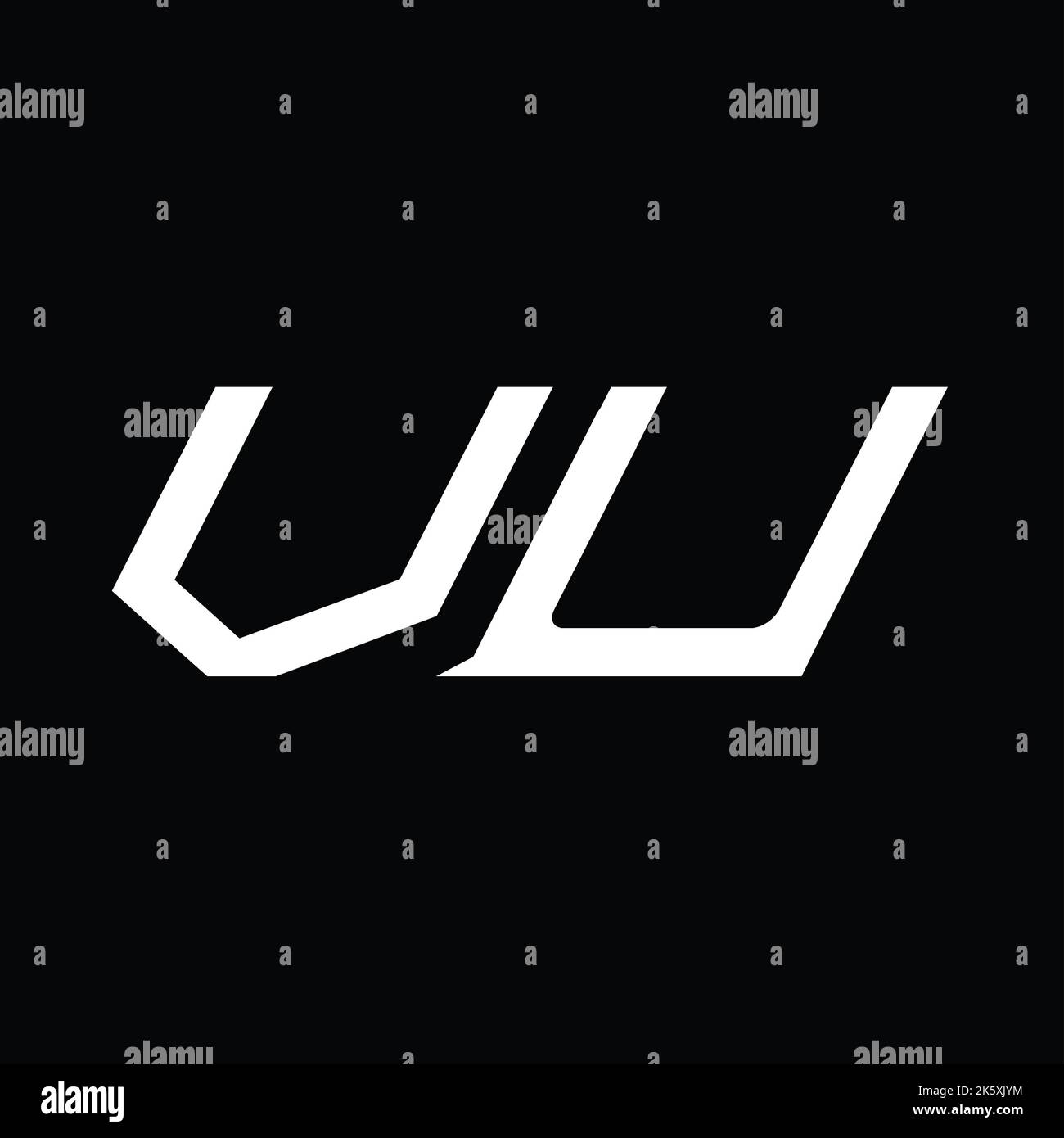 VU Logo monogram letter with slice style design template Stock Photo ...