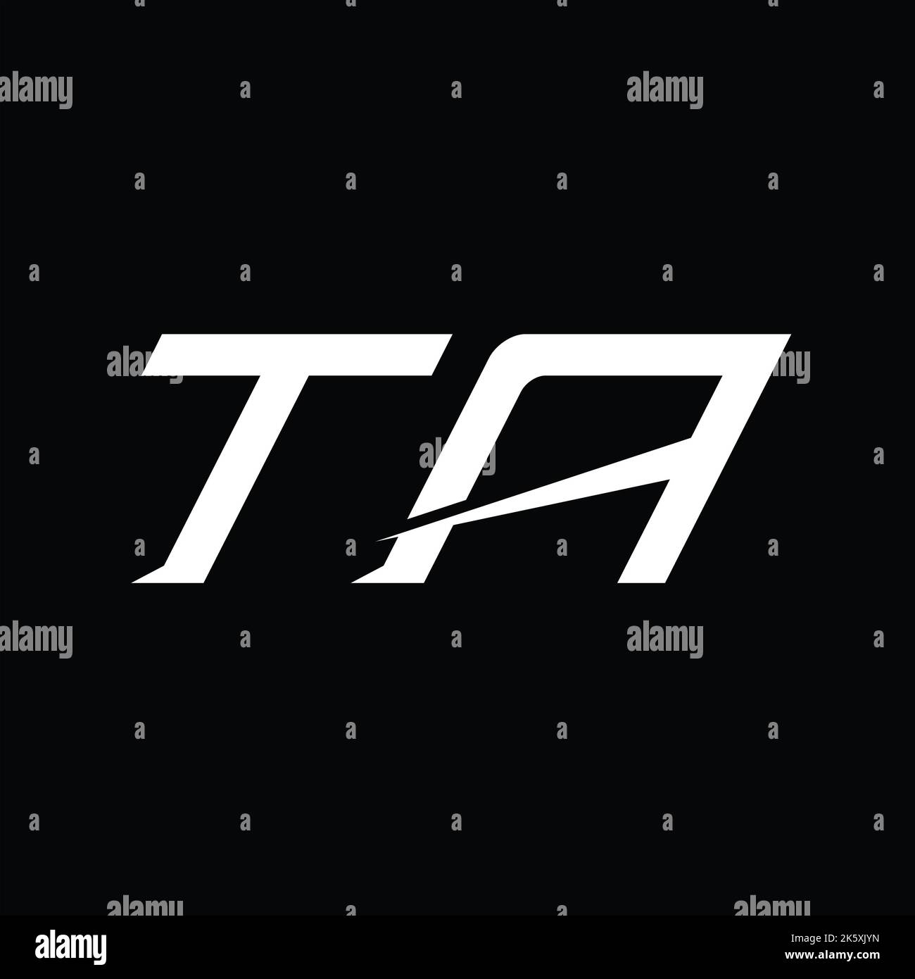 TA Logo monogram letter with slice style design template Stock Photo ...