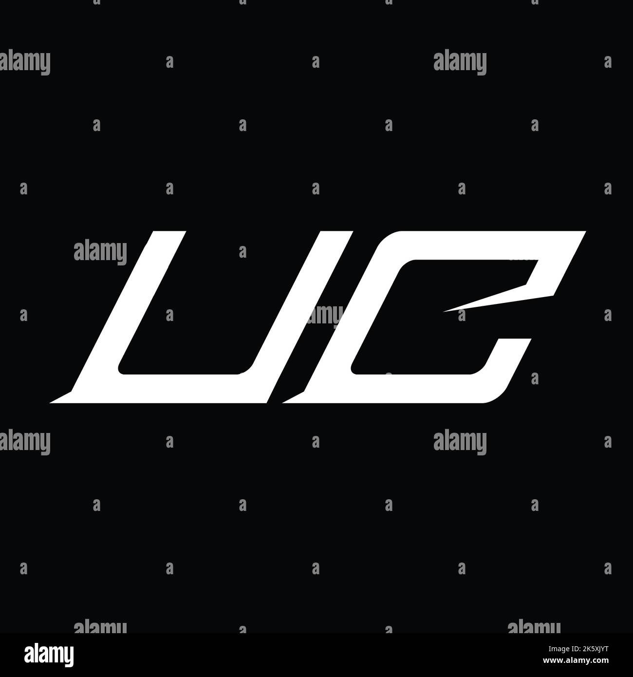 UC Logo monogram letter with slice style design template Stock Photo ...