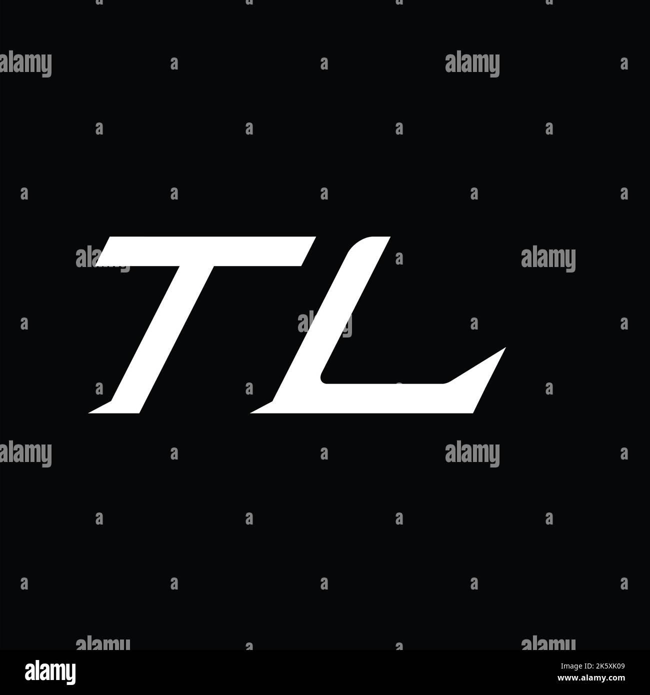 TL Logo monogram letter with slice style design template Stock Photo ...