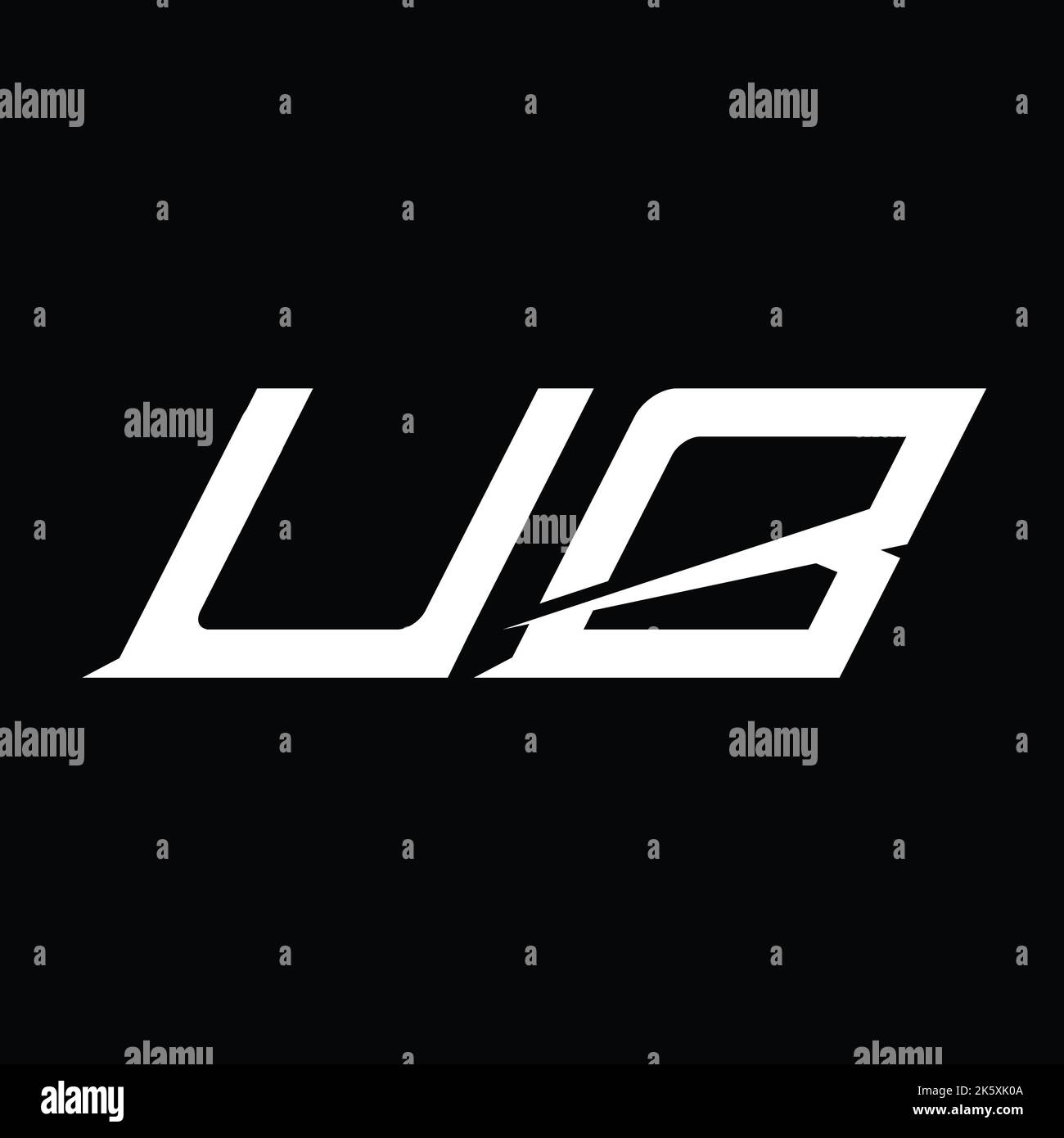UB Logo monogram letter with slice style design template Stock Photo ...