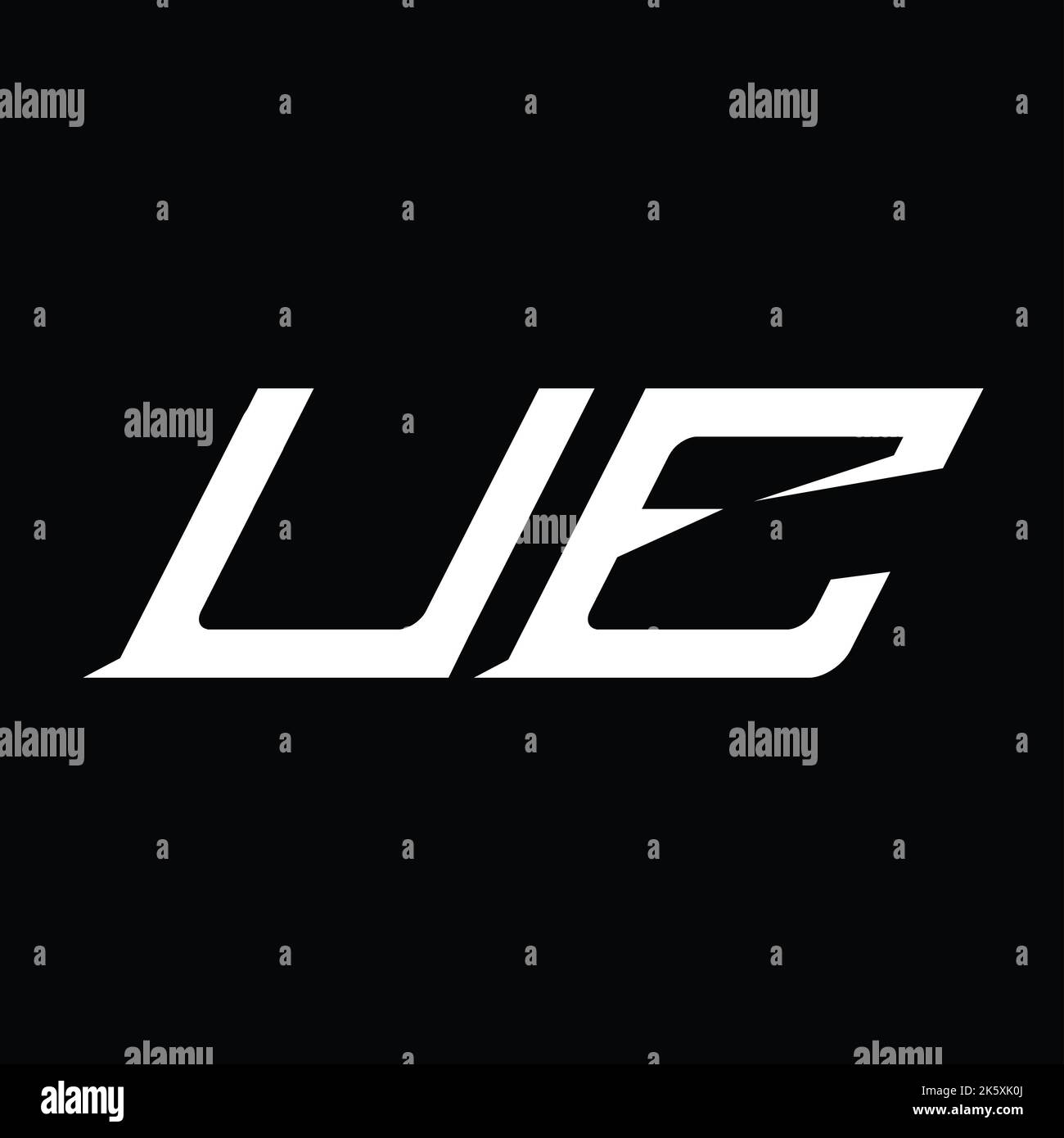 UE Logo monogram letter with slice style design template Stock Photo ...