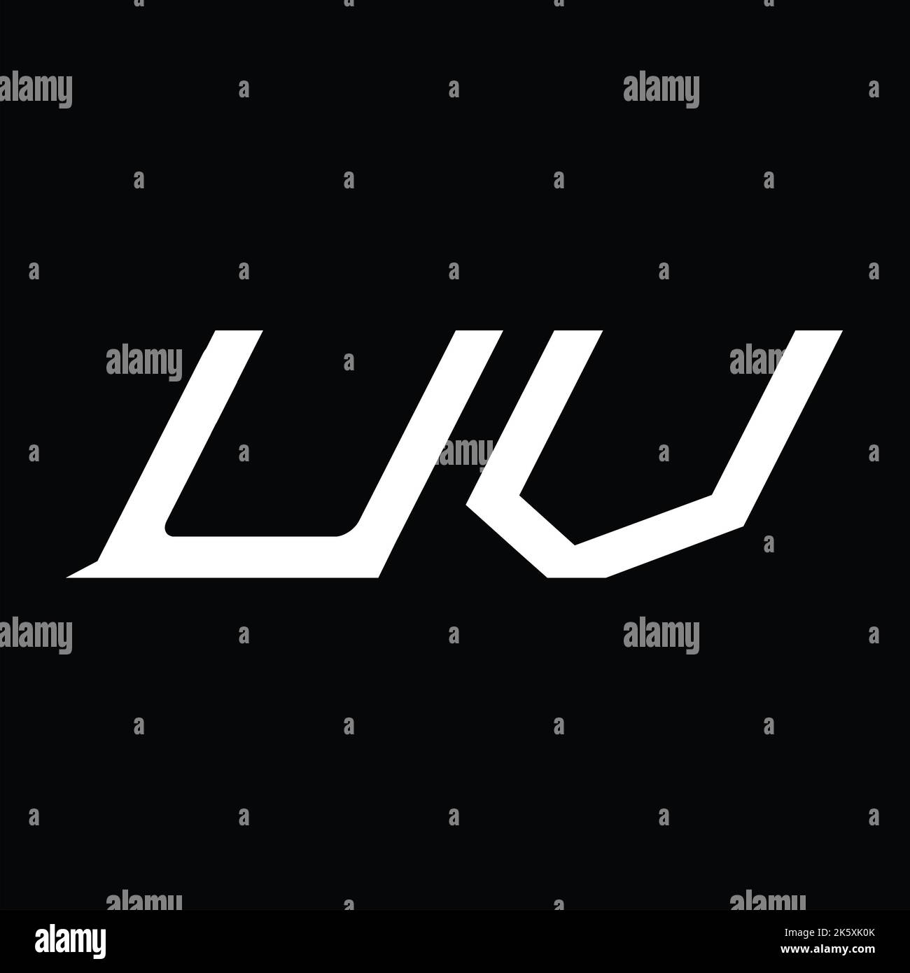 UV Logo monogram letter with slice style design template Stock Photo ...