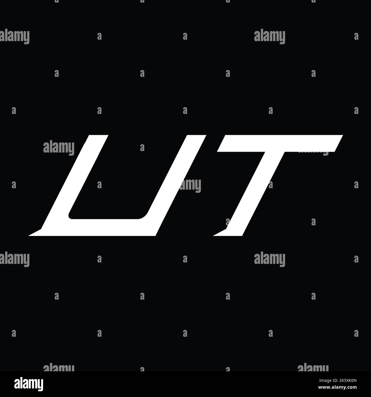 UT Logo monogram letter with slice style design template Stock Photo ...