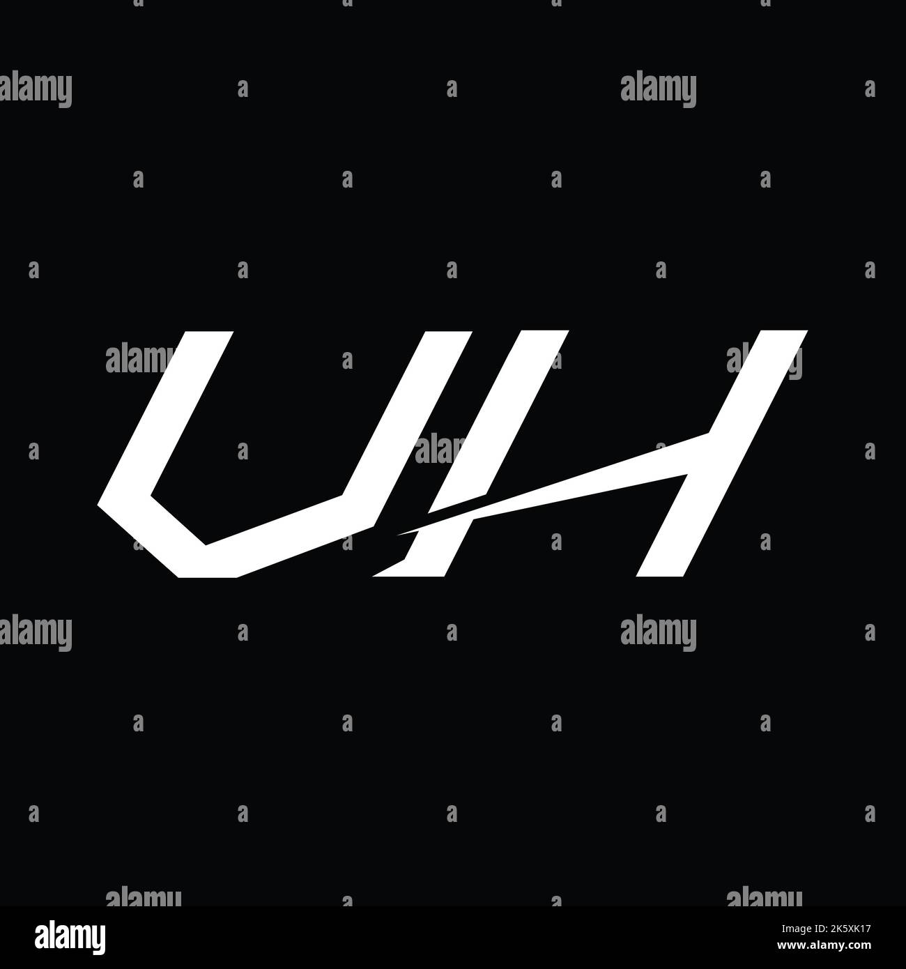VH Logo monogram letter with slice style design template Stock Photo ...