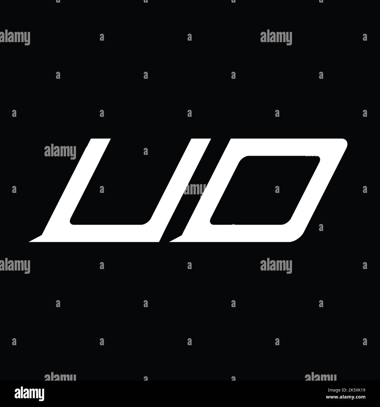 UO Logo monogram letter with slice style design template Stock Photo ...