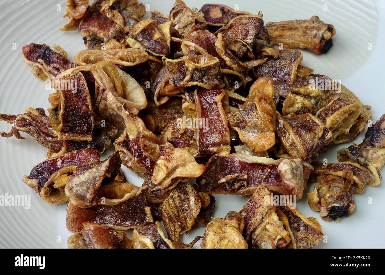 Cuisine and Food, Deep Fried Salty Squid or Octopus Made of Squid and ...