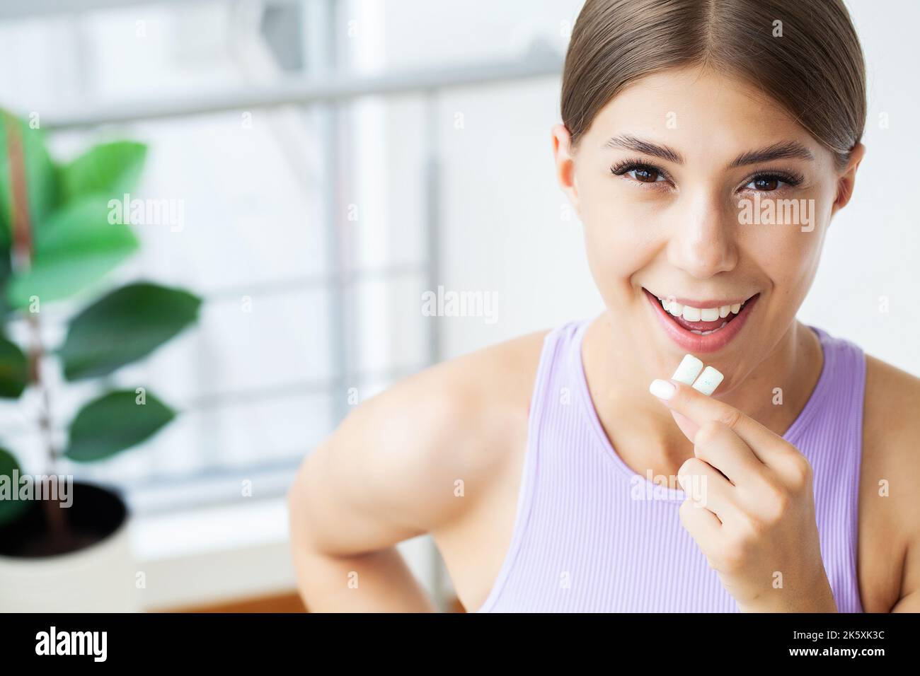 Woman breath mint hi-res stock photography and images - Alamy