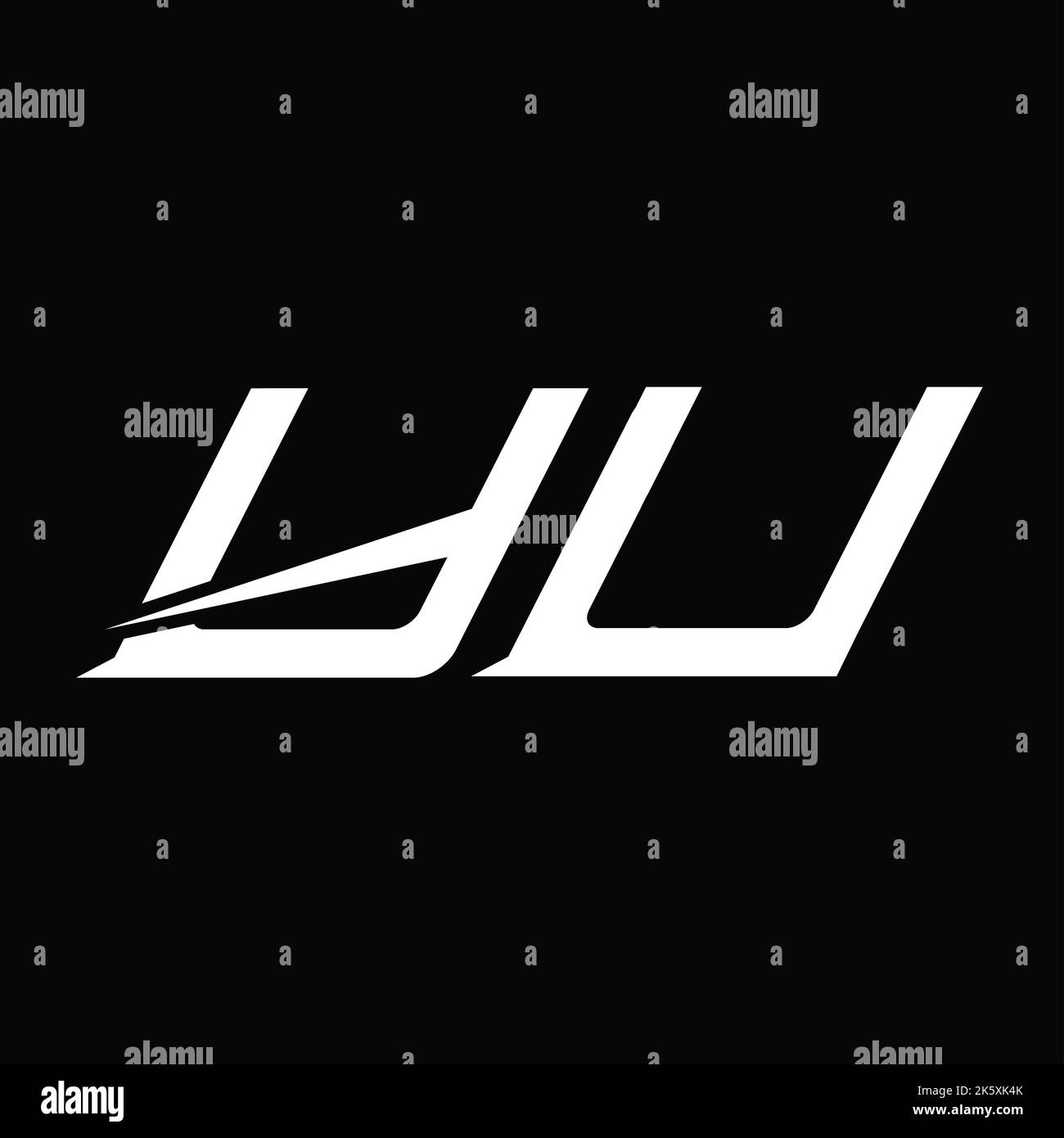 YU Logo monogram letter with slice style design template Stock Photo ...