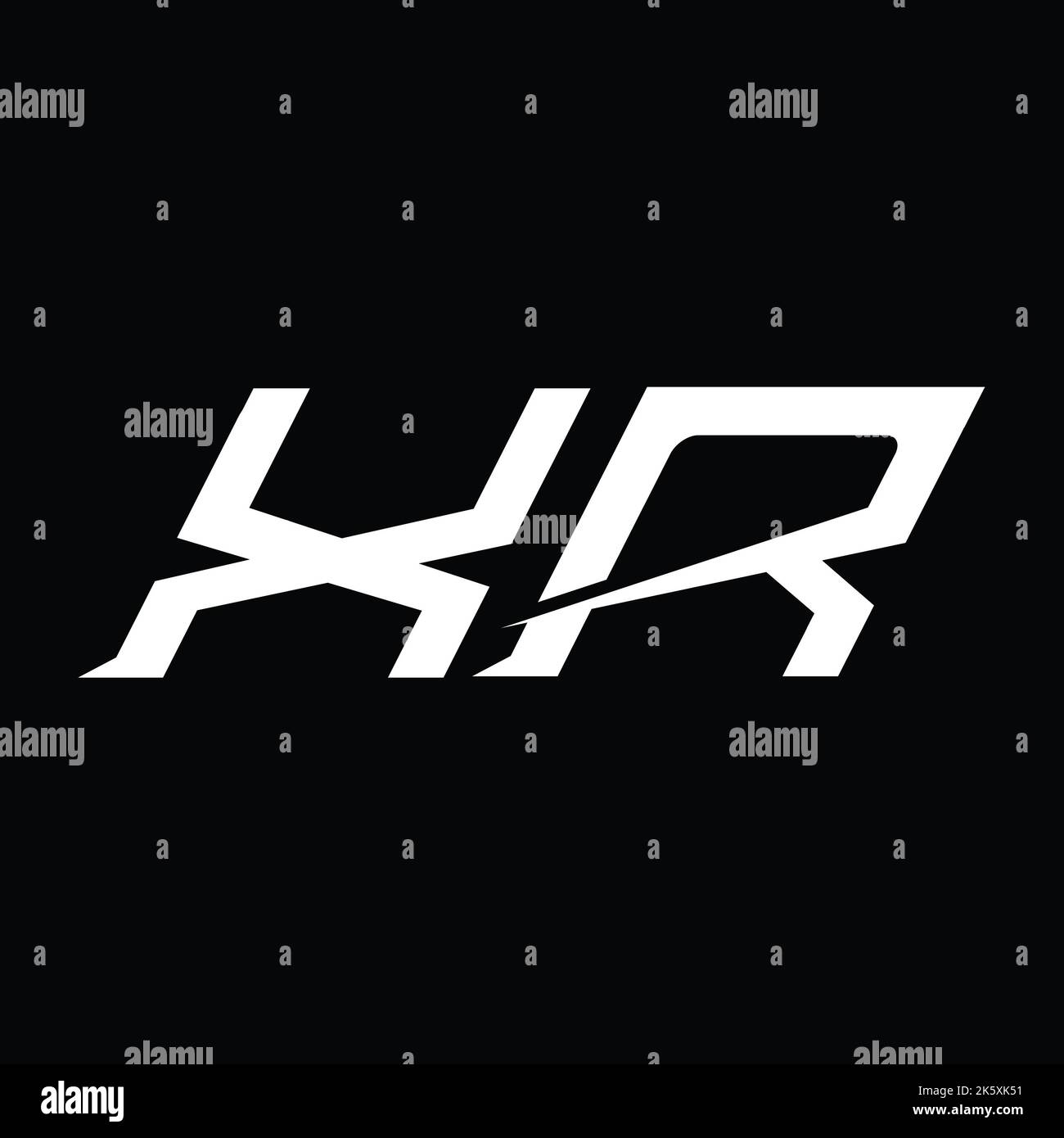 XR Logo monogram letter with slice style design template Stock Photo ...