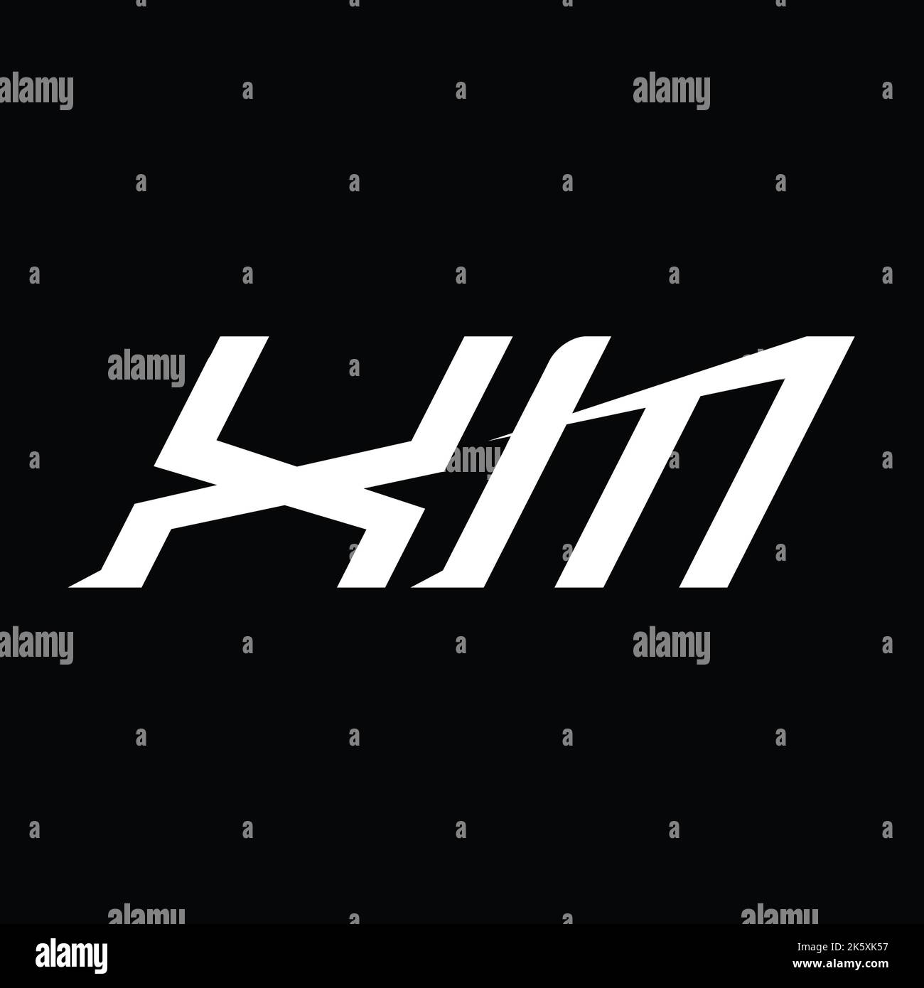 XM Logo monogram letter with slice style design template Stock Photo ...