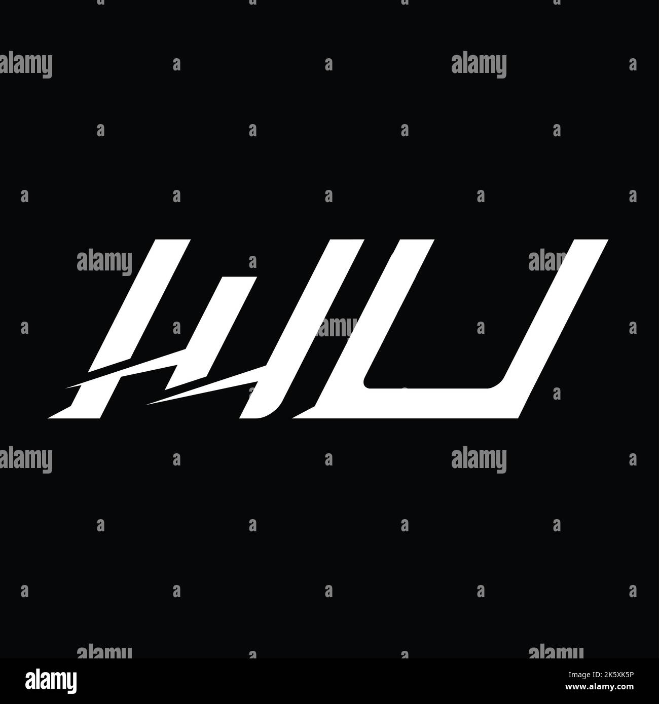 WU Logo monogram letter with slice style design template Stock Photo ...