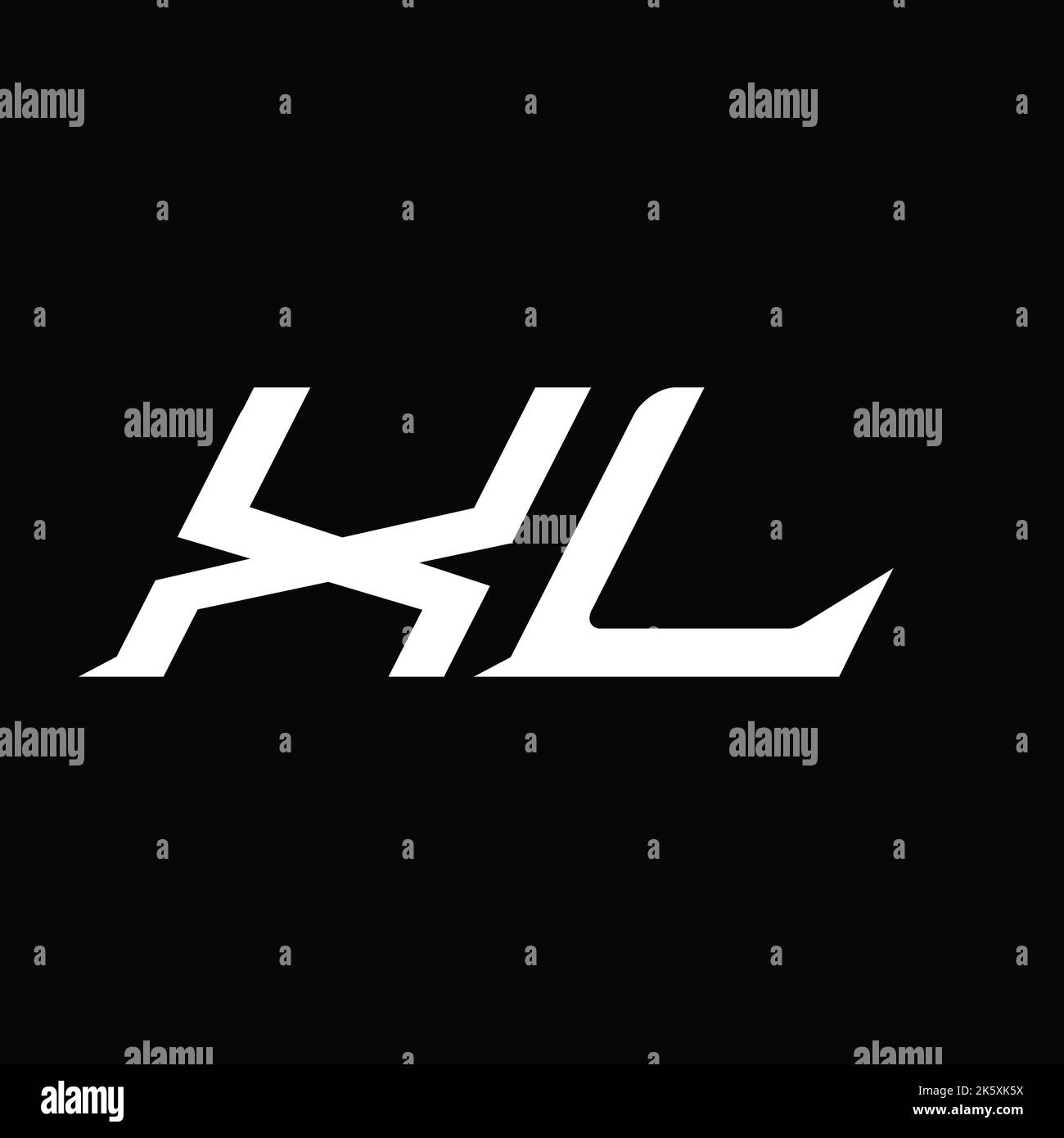 XL Logo monogram letter with slice style design template Stock Photo ...