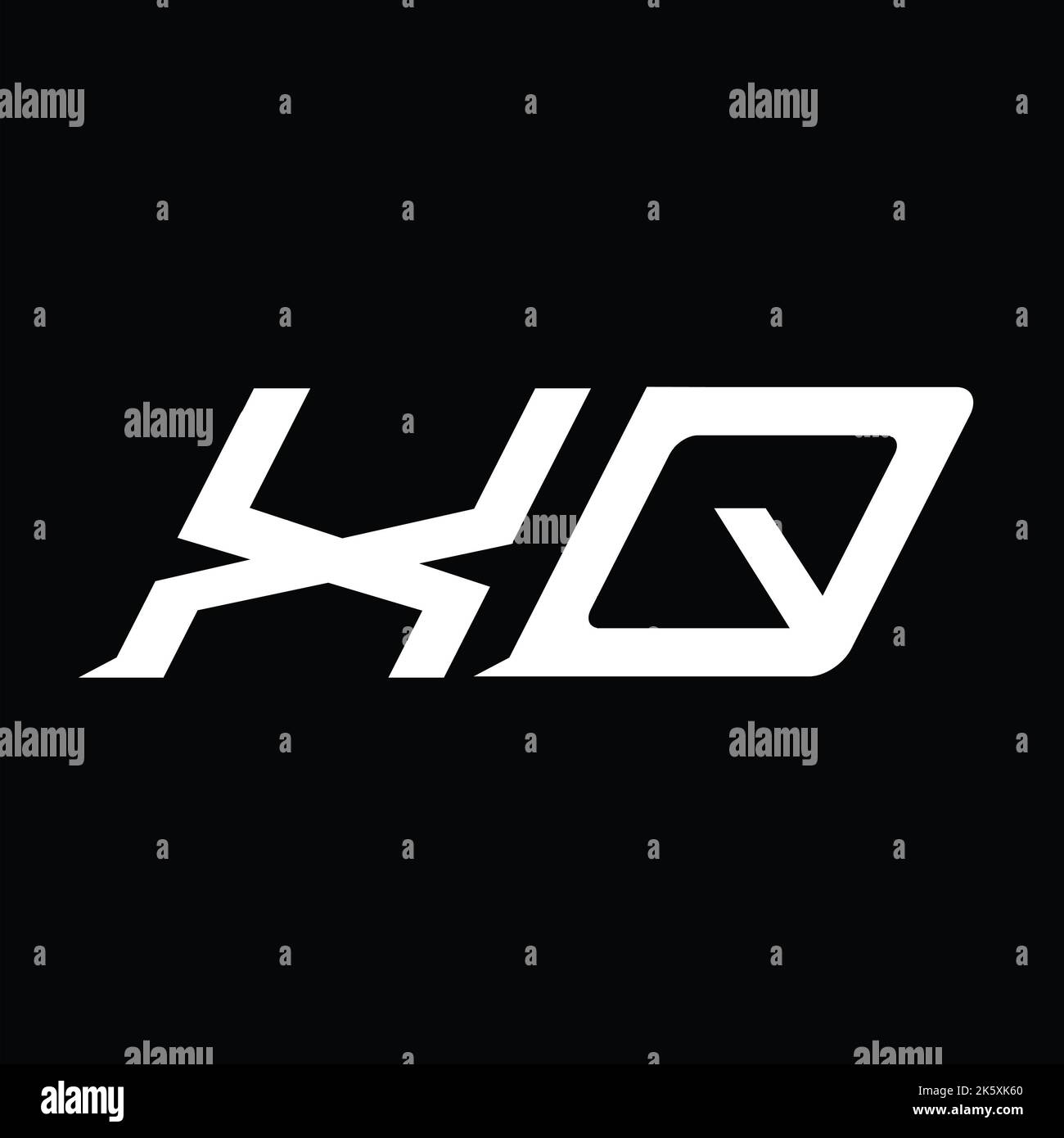 XQ Logo monogram letter with slice style design template Stock Photo ...