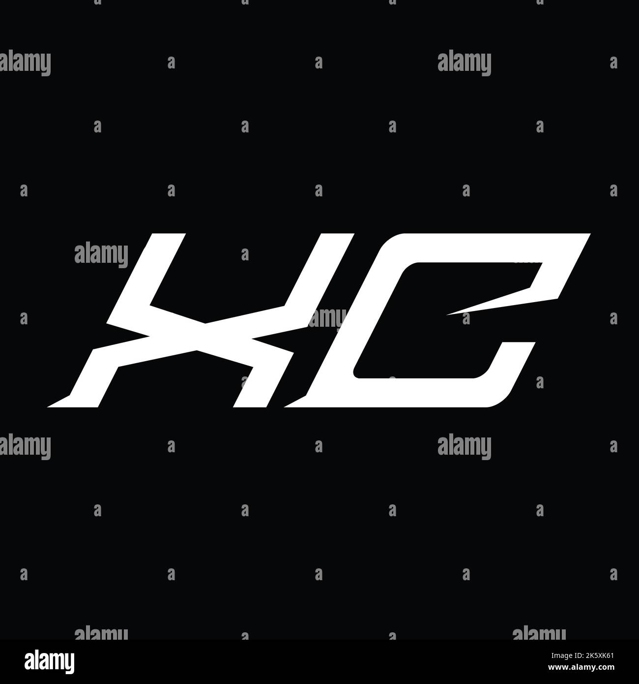 XC Logo monogram letter with slice style design template Stock Photo ...