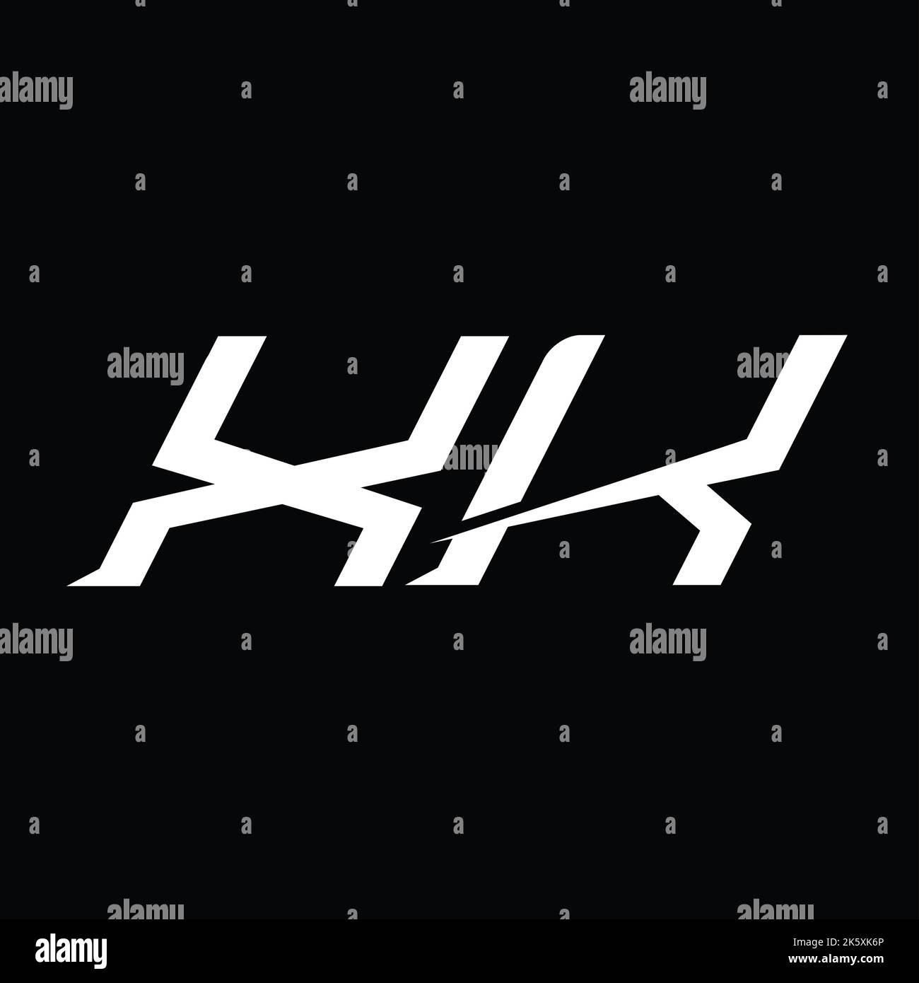 XK Logo monogram letter with slice style design template Stock Photo ...