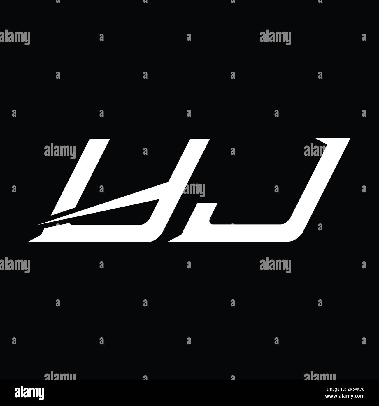 YJ Logo monogram letter with slice style design template Stock Photo - Alamy