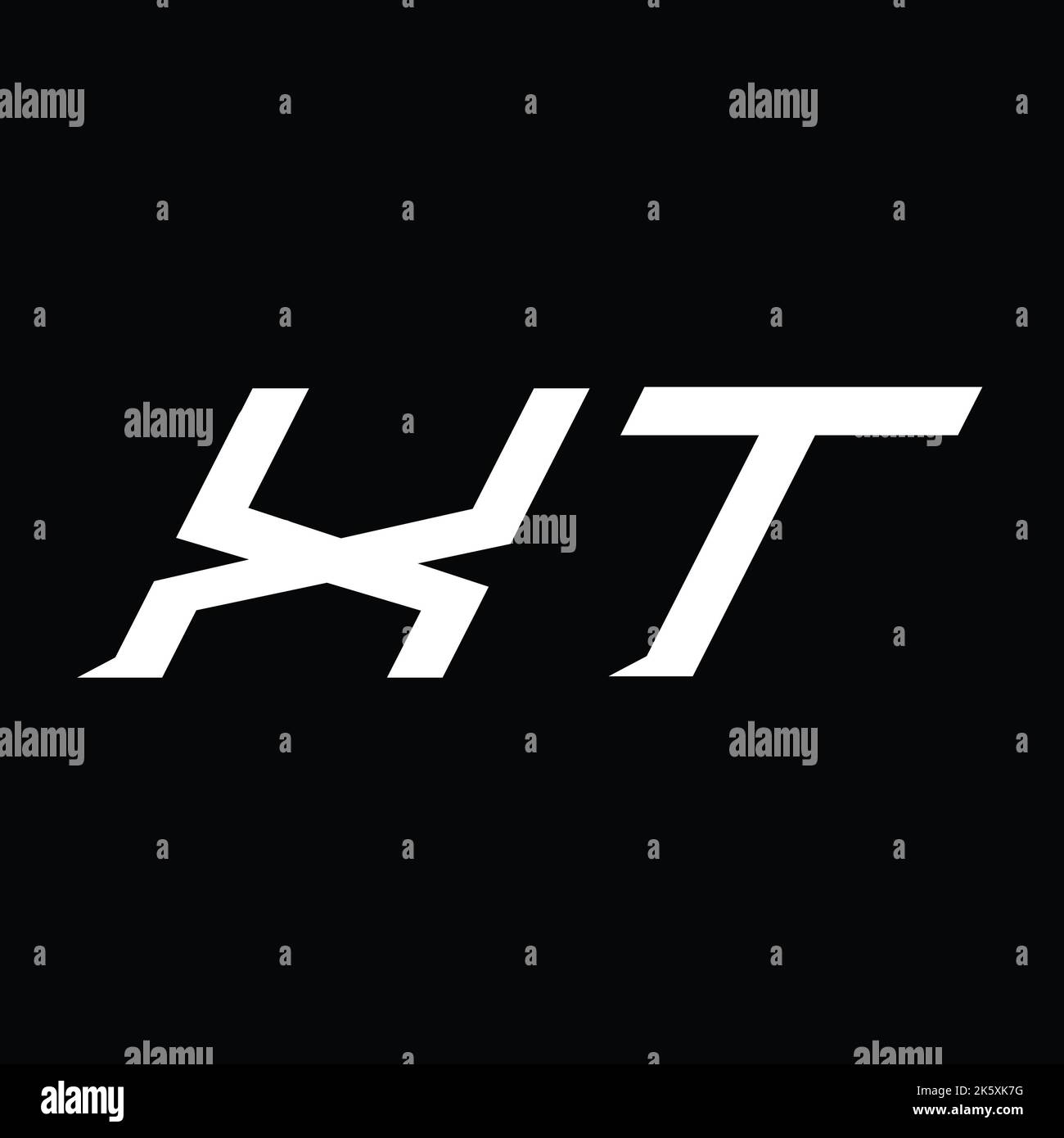 XT Logo monogram letter with slice style design template Stock Photo ...