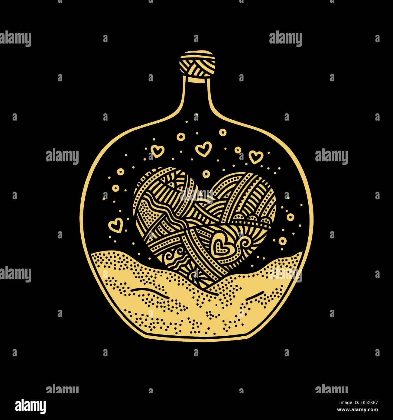 Star sand in bottle Stock Vector Images - Alamy