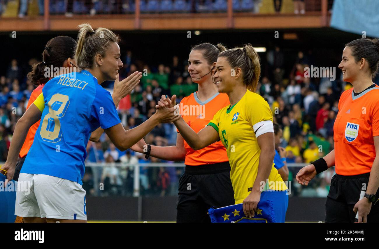 Genova, Italy. 10th Oct, 2022. Captains Martina Rosucci(Italy) and ...