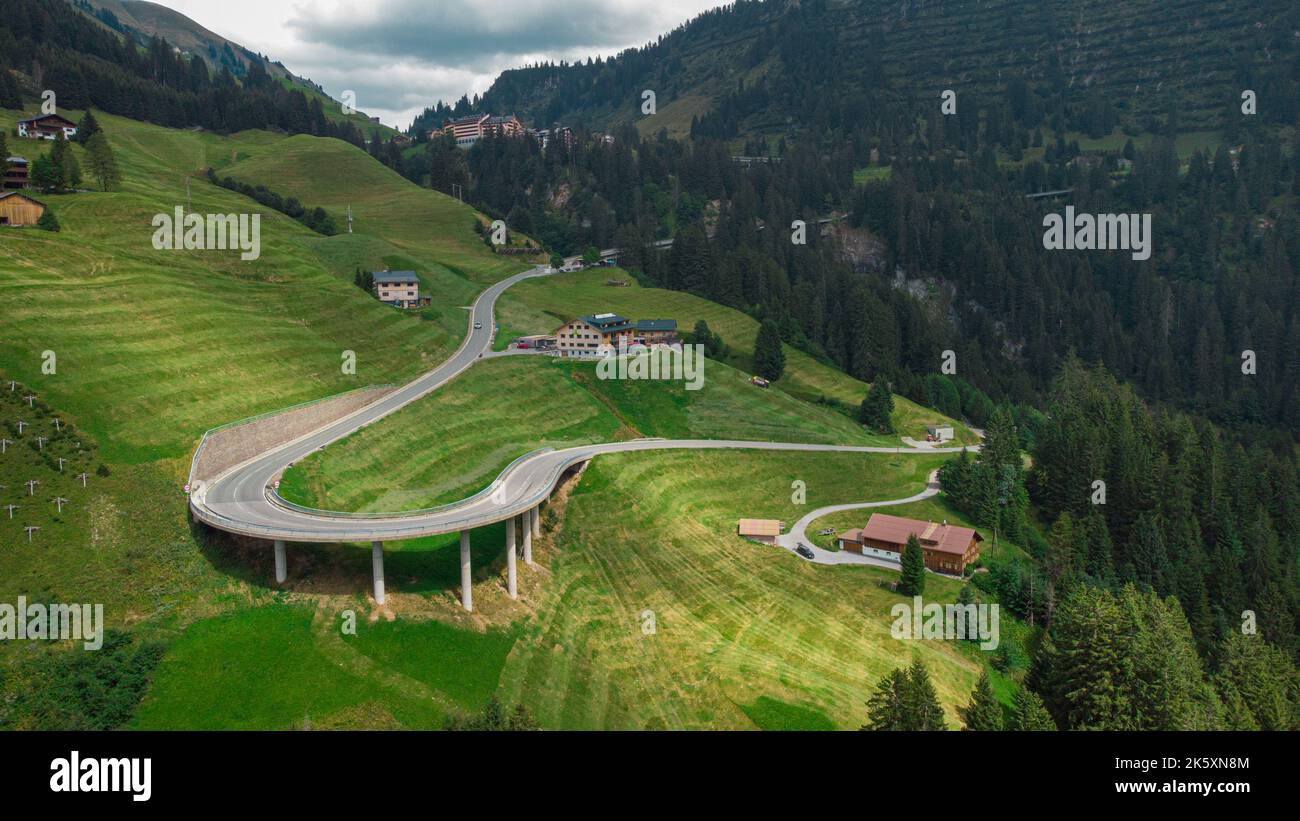Beautiful austrian valley with village of Oberboden close to a nice ...