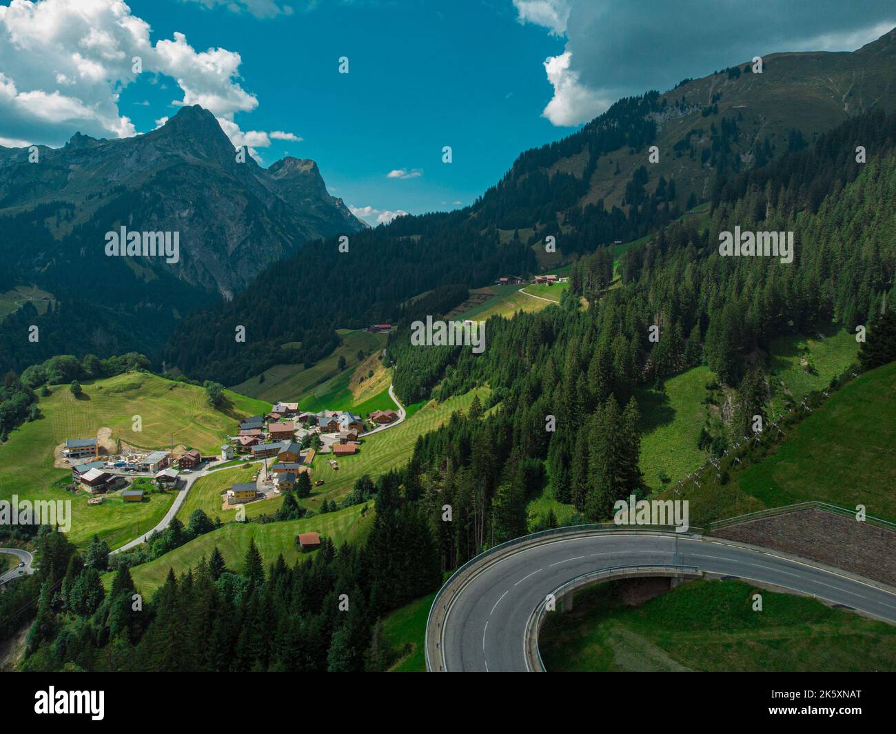 Beautiful austrian valley with village of Oberboden close to a nice ...