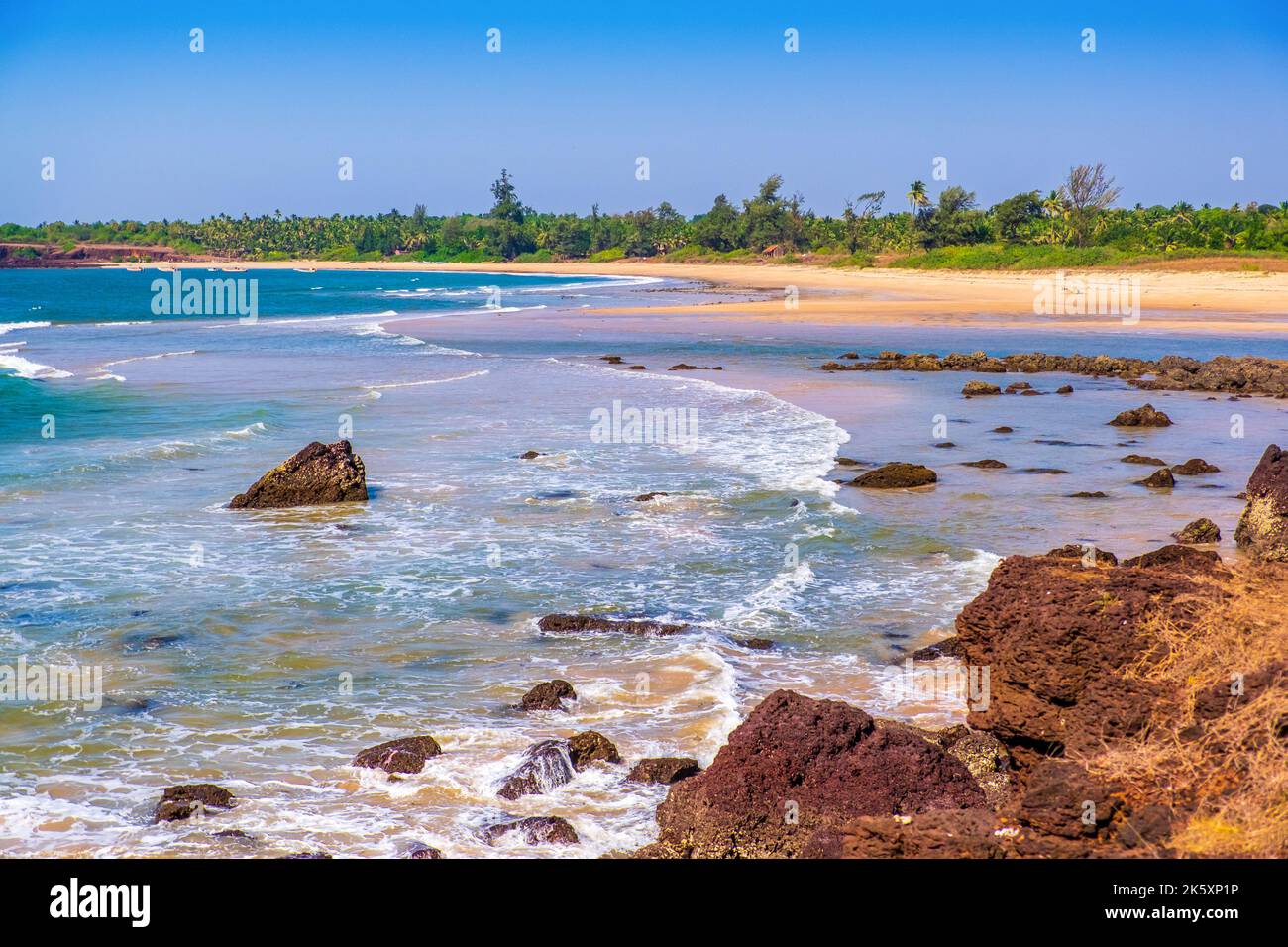Empty beaches and Beautiful coastal scenery on the Konkan coast of ...