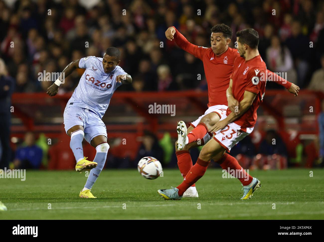Nottingham, England, 10th October 2022. Ashley Young of Aston Villa ...