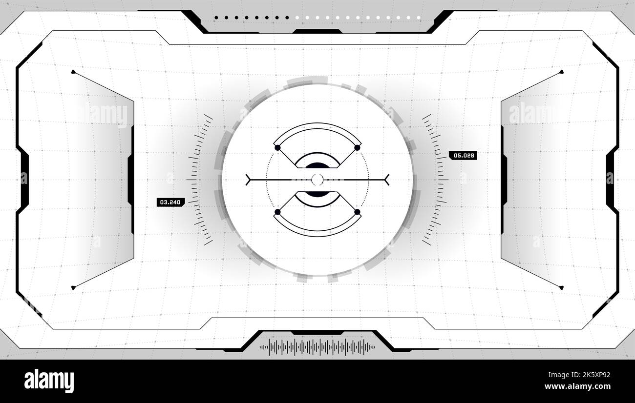 VR HUD digital futuristic interface cyberpunk screen. Sci-fi virtual ...