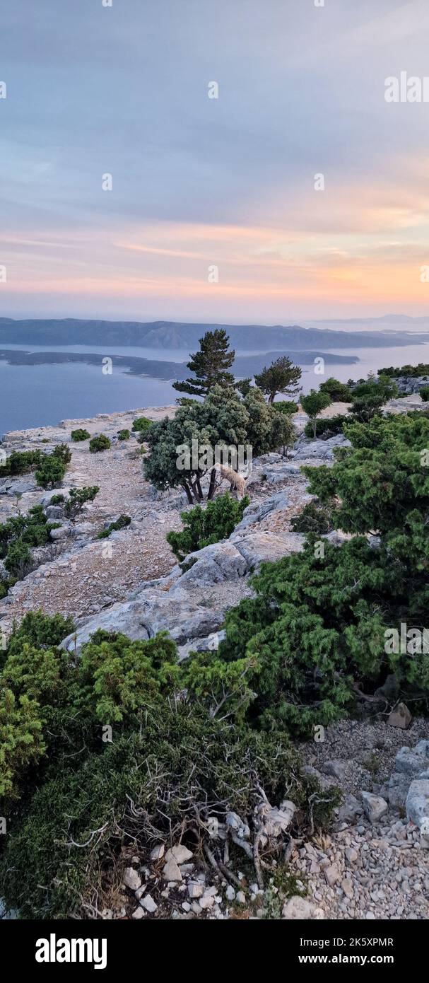 A beautiful sunset landscape in Croatia Stock Photo - Alamy