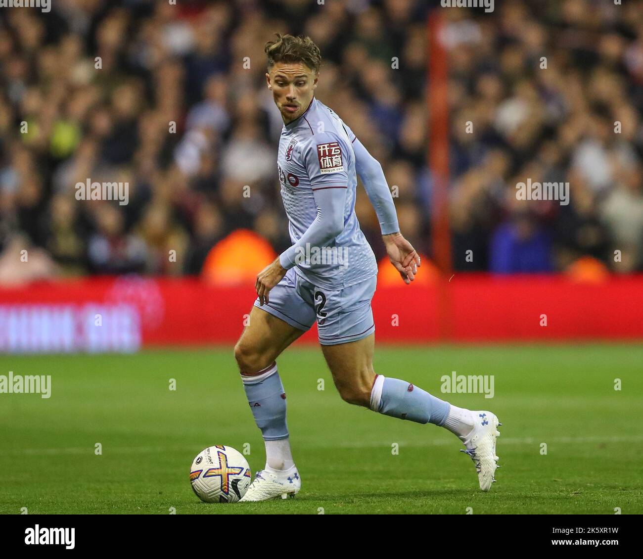 Matty Cash #2 of Aston Villa in action during the Premier League match ...