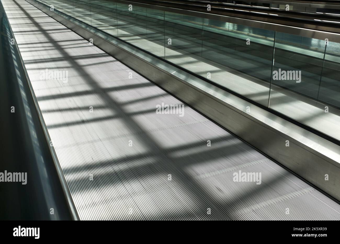 Moving Walkway at Airport Stock Photo - Alamy