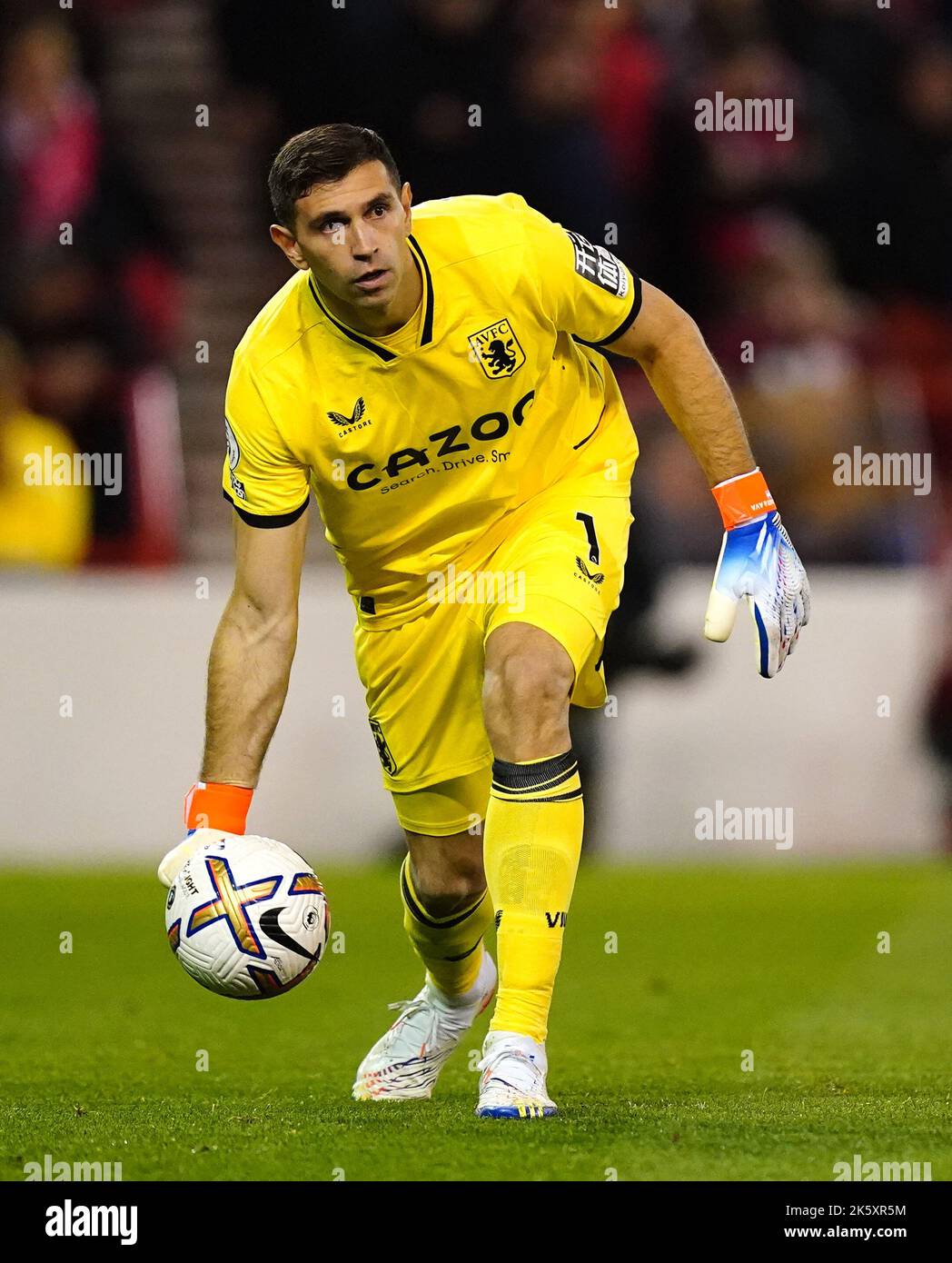 Aston Villa goalkeeper Emiliano Martinez during the Premier League ...