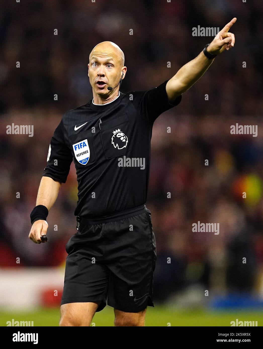 Referee Anthony Taylor during the Premier League match at City Ground ...