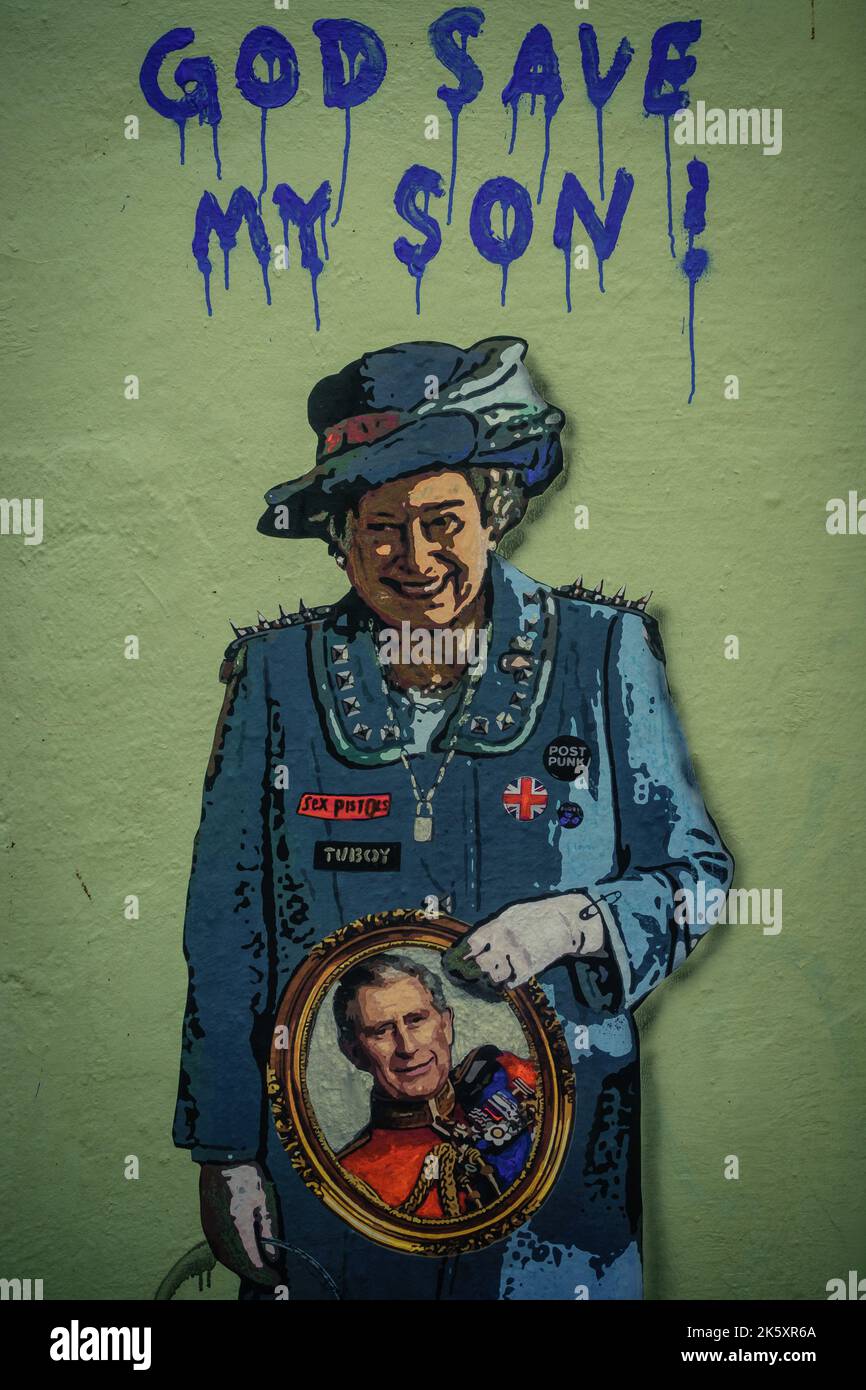 Barcelona, Spain. 10th Oct, 2022. A graffiti by Italian urban artist ...