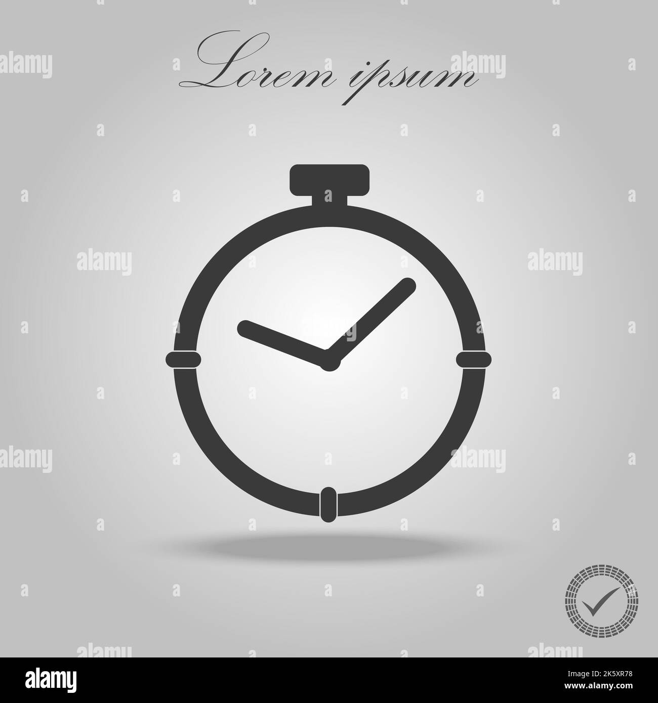 Clock icon. Time illustration. Trendy black line style for graphic ...