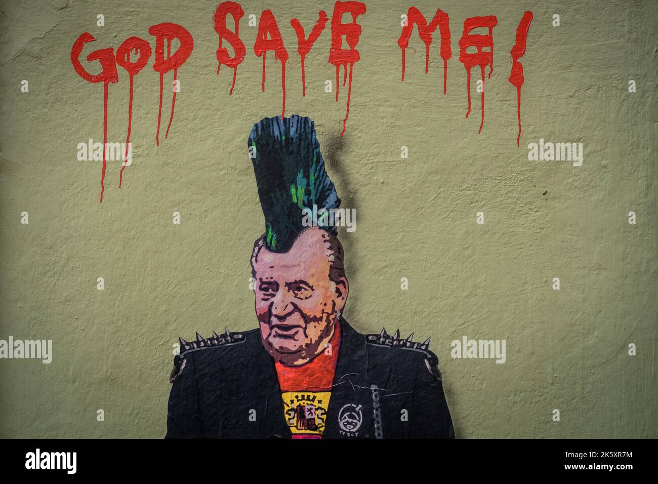 Barcelona, Spain. 10th Oct, 2022. A graffiti by Italian urban artist ...