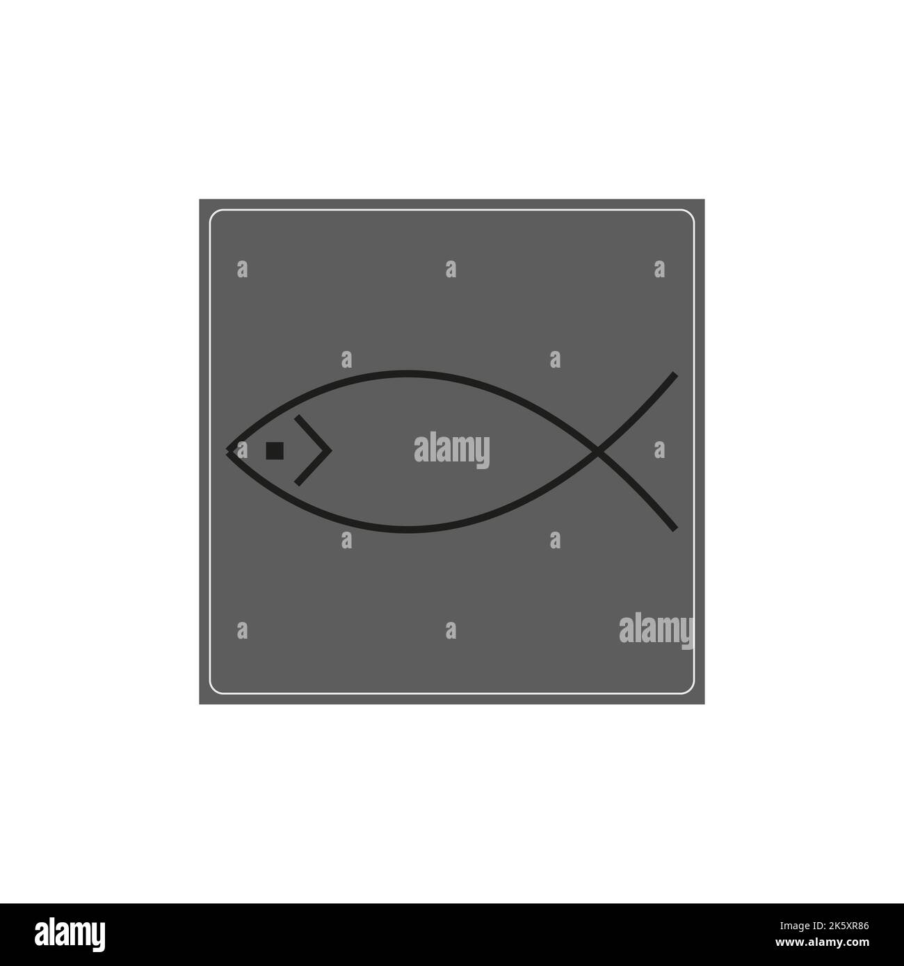 Fish Icon, isolated. Flat design. illustration Stock Photo - Alamy